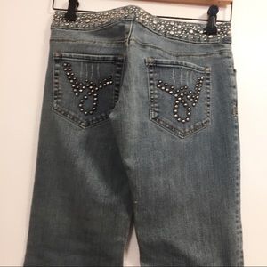bebe | Jeans | Bebe Vintage Studded Blue Jeans | Poshmark